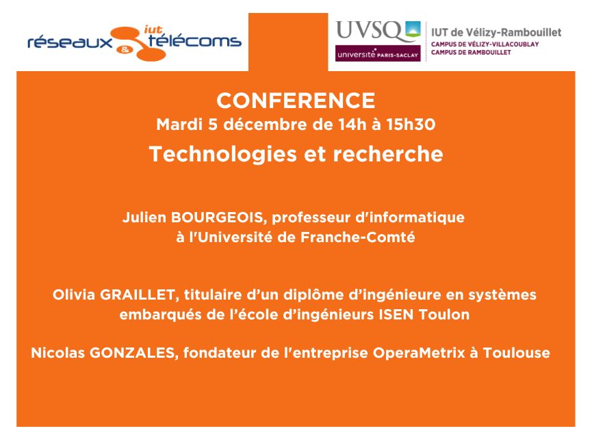 Conférence Technologies Et Recherche Iut De Vélizy Rambouillet